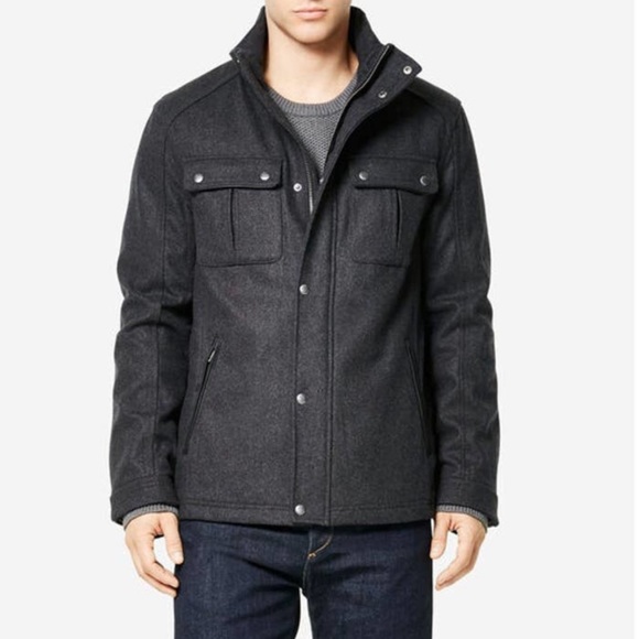 Cole Haan | Jackets & Coats | Cole Haan Wool Melton Trucker Jacket Xl ...